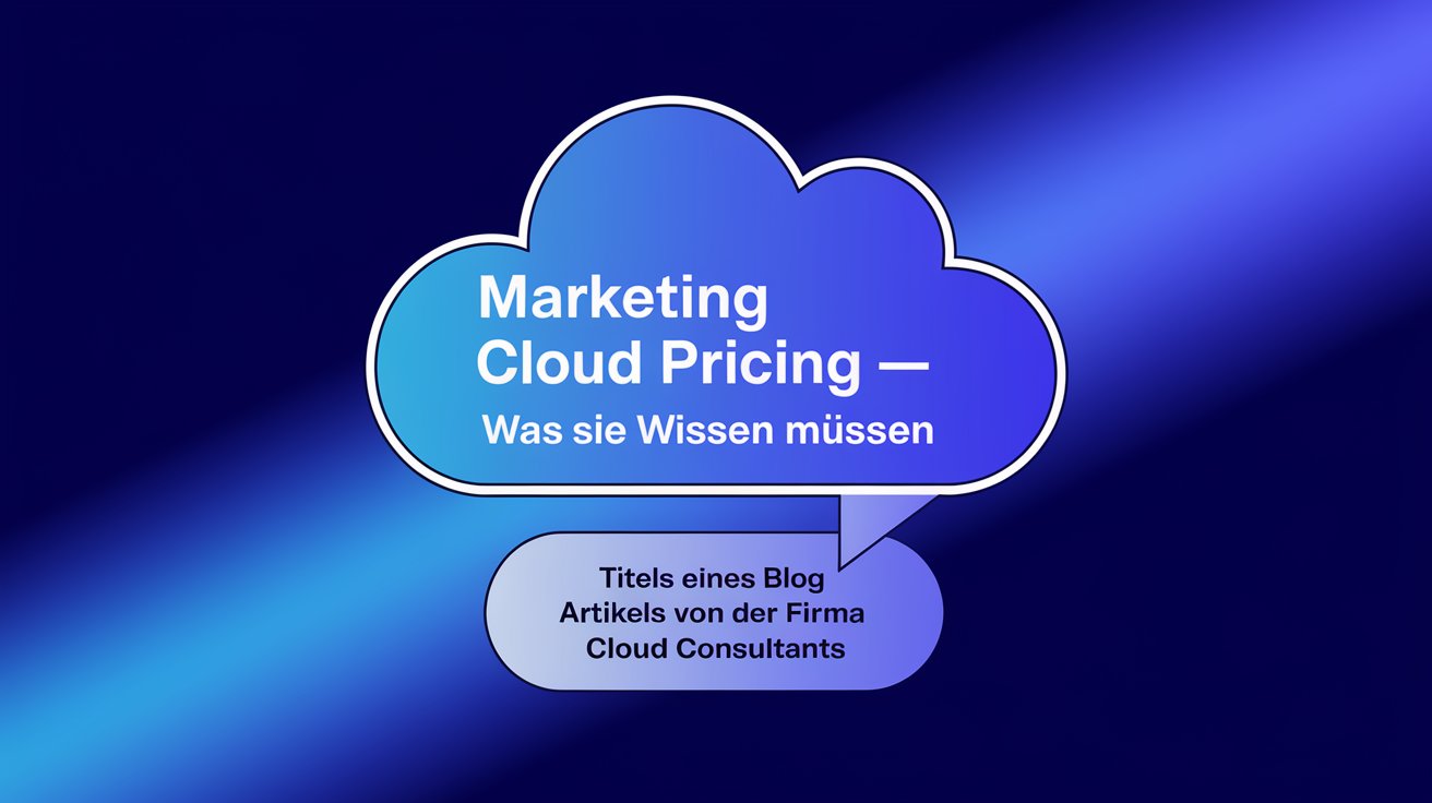 Marketing Cloud Pricing: Kostenstruktur verständlich erklärt
